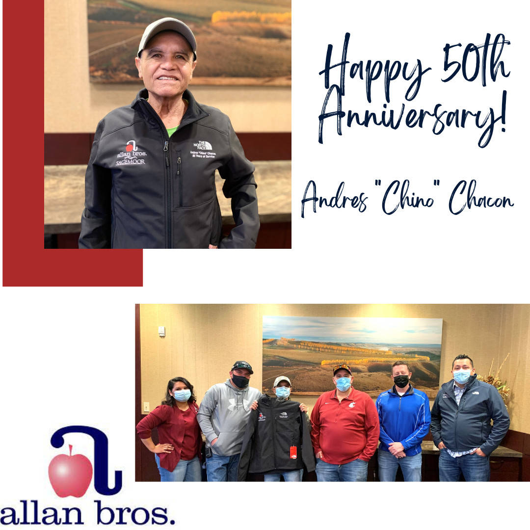 Andres "Chino" Cacon Celebrates 50 Year Work Anniversary - Allan Brothers